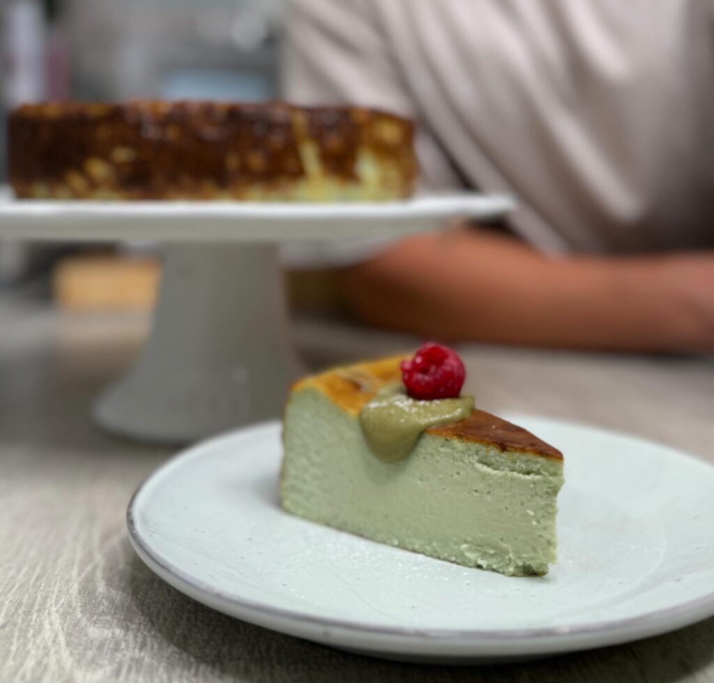 Pistachio Burnt Basque Cheesecake Recipe - Matty Edgell, Great British ...